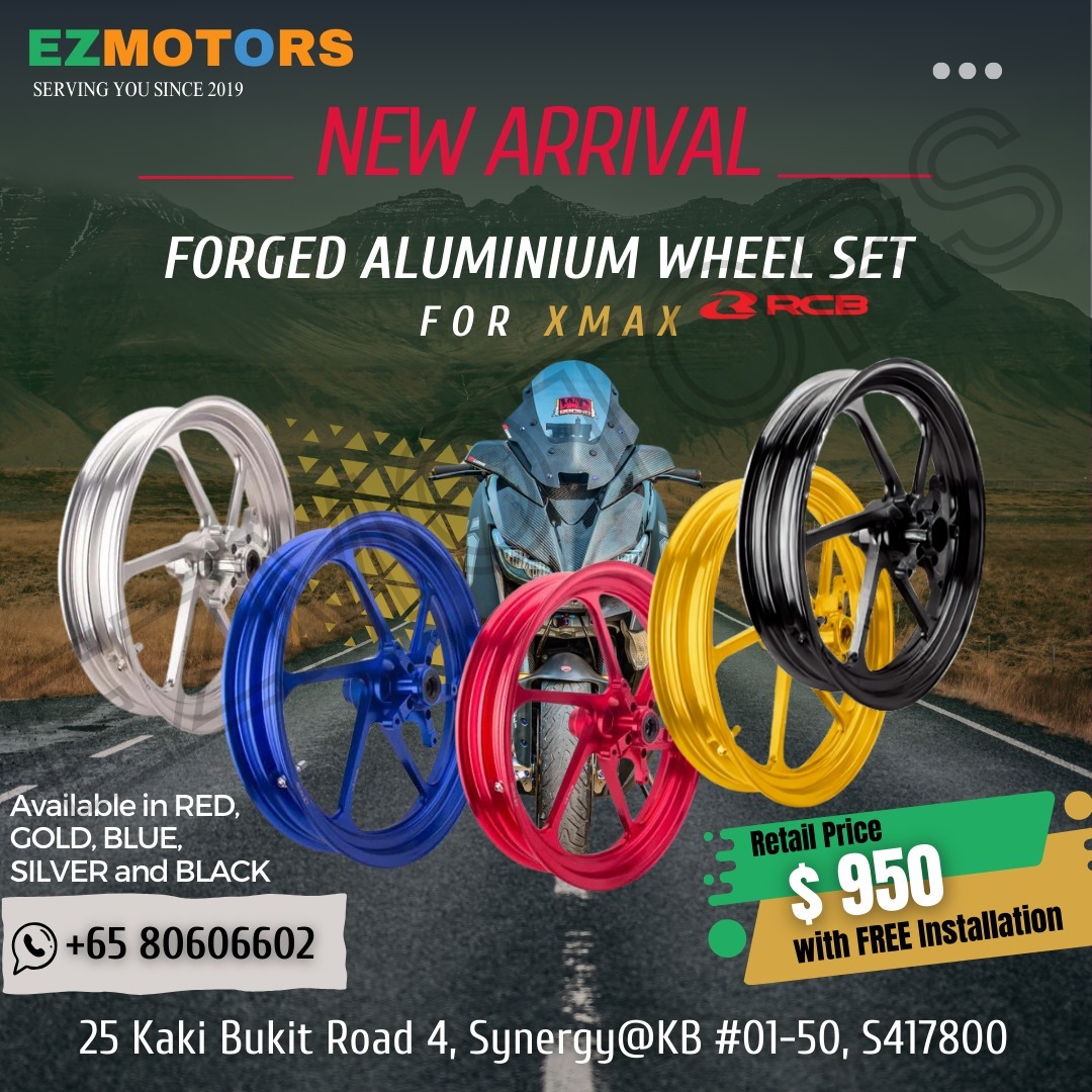 Xmax RCB FG506 Forged Rim, Motorcycles, Motorcycle Accessories on Carousell