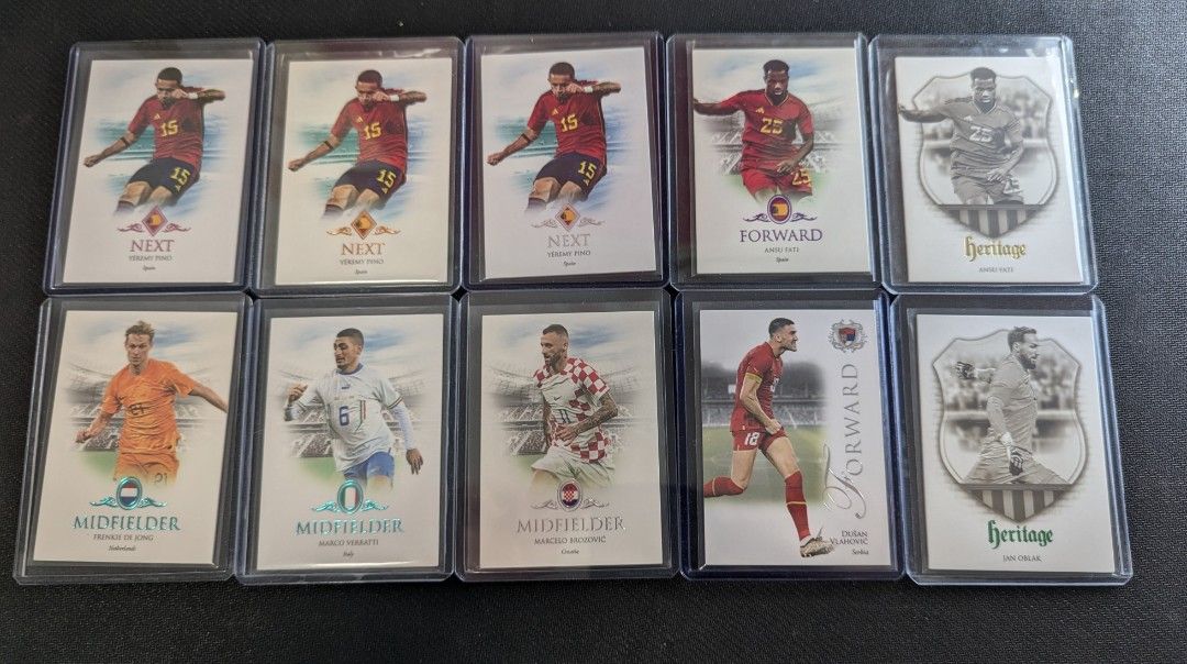 *$10* 2023 Futera Unique Cards (Pino, Fati, De Jong, Vlahovic, Verratti ...