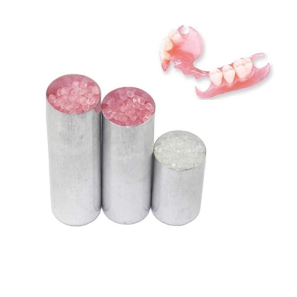 10 Pieces 100G Denture Thermoplastic Dental Flexible Resin Pink Color ...