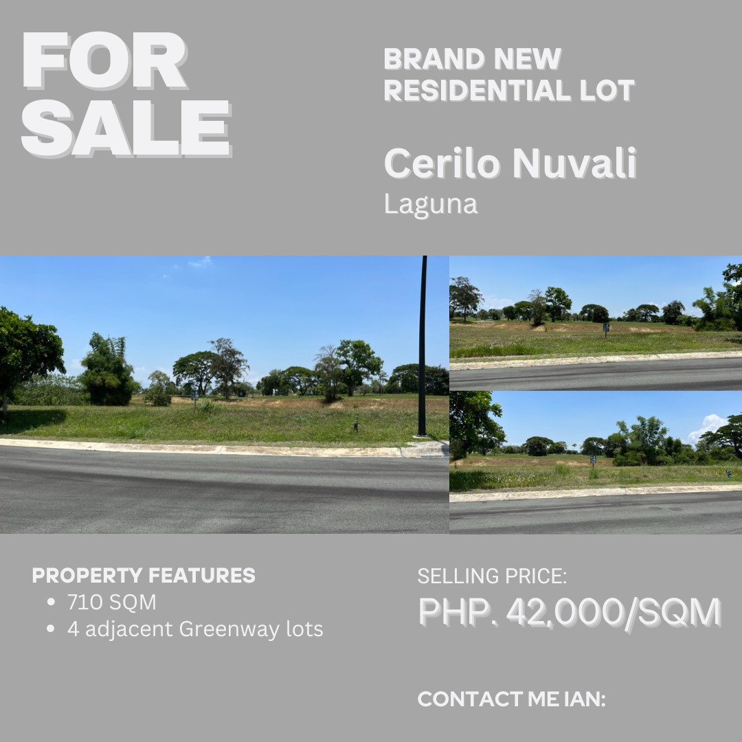 4 Residential Lots For Sale in Cerilo Nuvali by Ayala Land Premier ...
