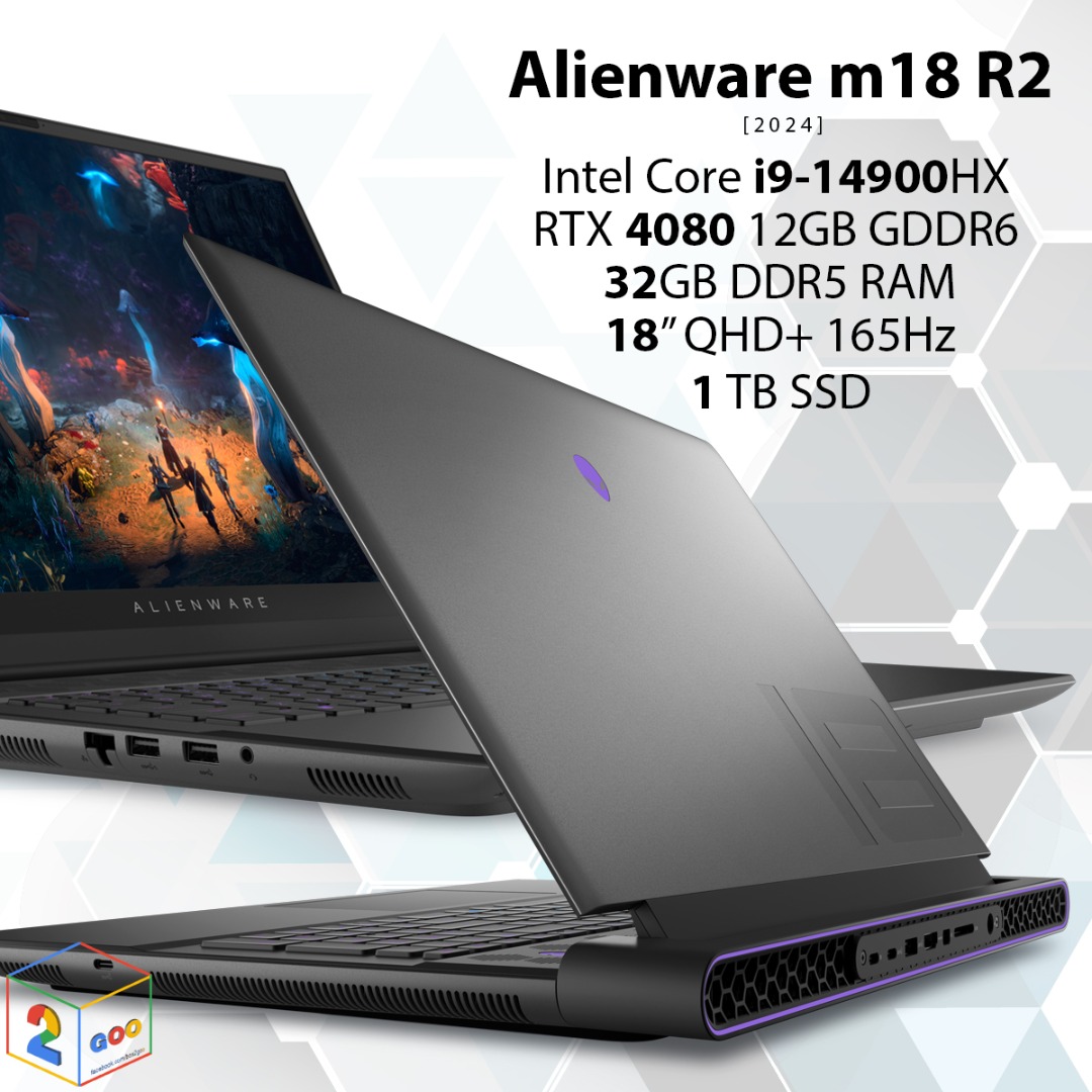 Alienware M18 R2 i9-14900HX RTX-4080 32GB-Ram 1TB-SSD 18inch QHD+ 165Hz ...