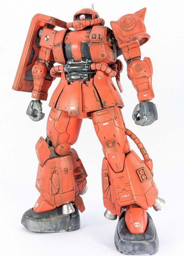 Bandai HGUC hg 高達模型 Elliot REM Ace Poilet MS-06 Zaku 高機動渣古 Gundam 上色 舊化 ...