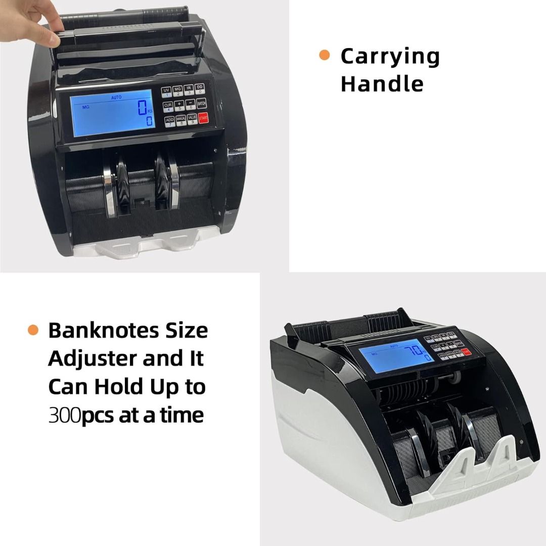 bill Money Counter Machine UV/MG/IR Counterfeit Detection Bill Counter ...