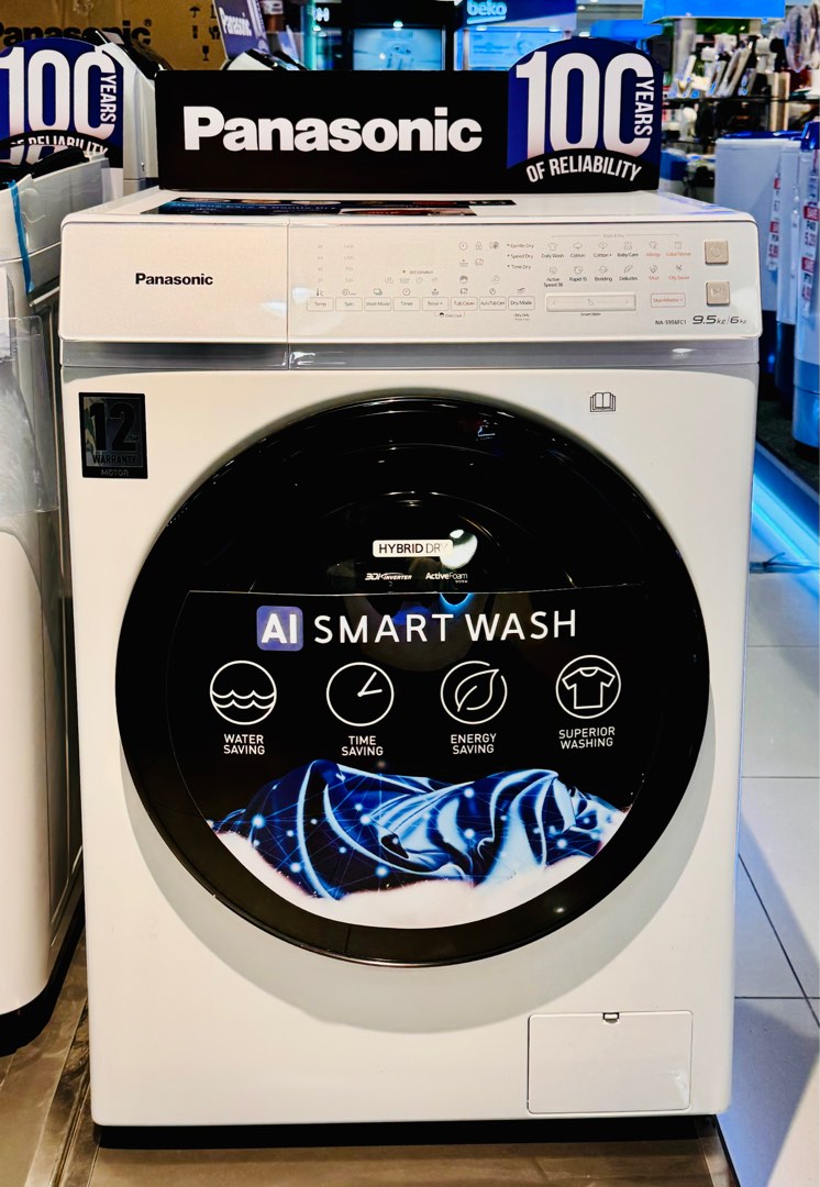 Brand New Panasonic NA S956FC1WP 9.5kg/6kg Combo Inverter Washer/Dryer ...