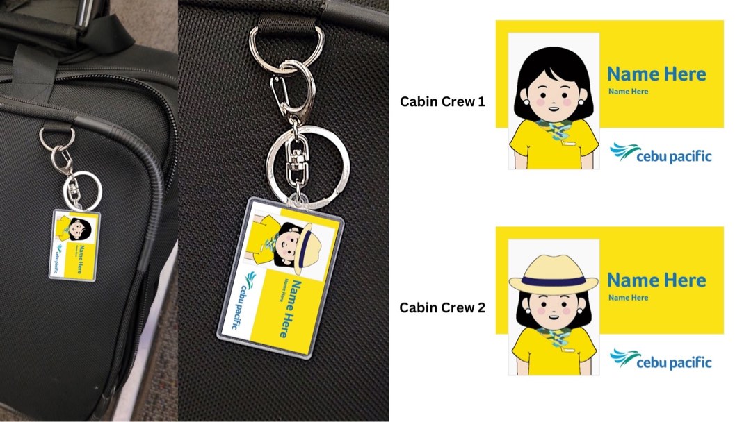 Customizable Cebu Pacific Cabin Crew ID Keychain, Hobbies & Toys ...