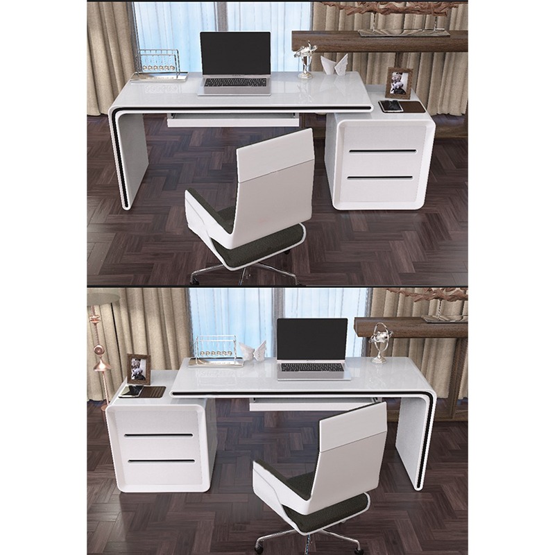 Desk White Color Study Table with Side Cabinet/Student Table NEW-Free ...