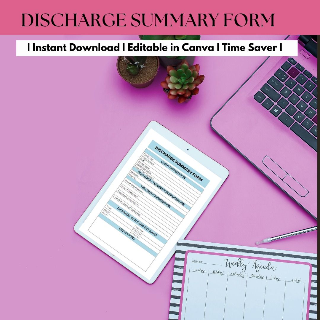 Discharge Summary Form Template | Canva Discharge Summary Template ...