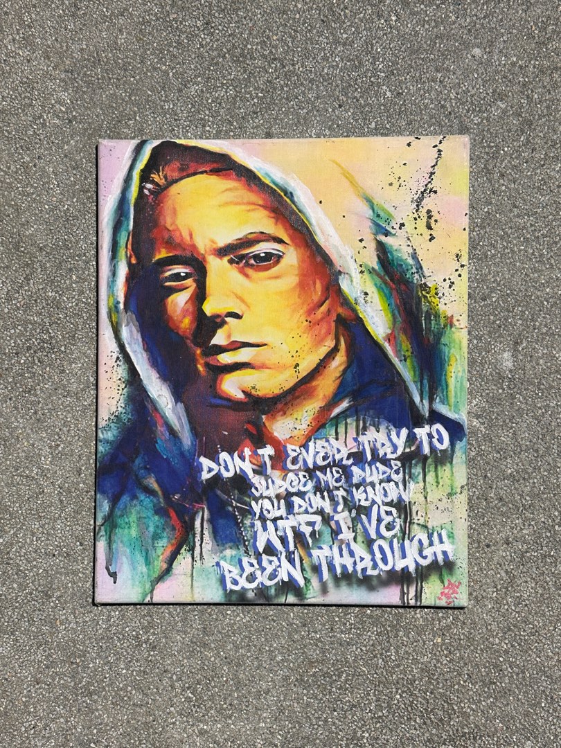 EMINEM CANVES PAINTING, Hobbies & Toys, Stationery & Craft, Art ...