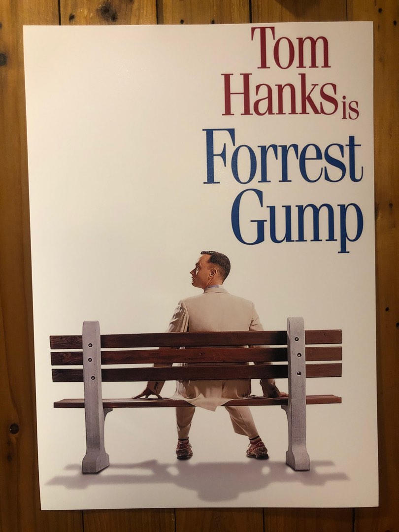Forrest Gump Retro Vintage Classic Movie Cartoon Poster, Hobbies & Toys ...