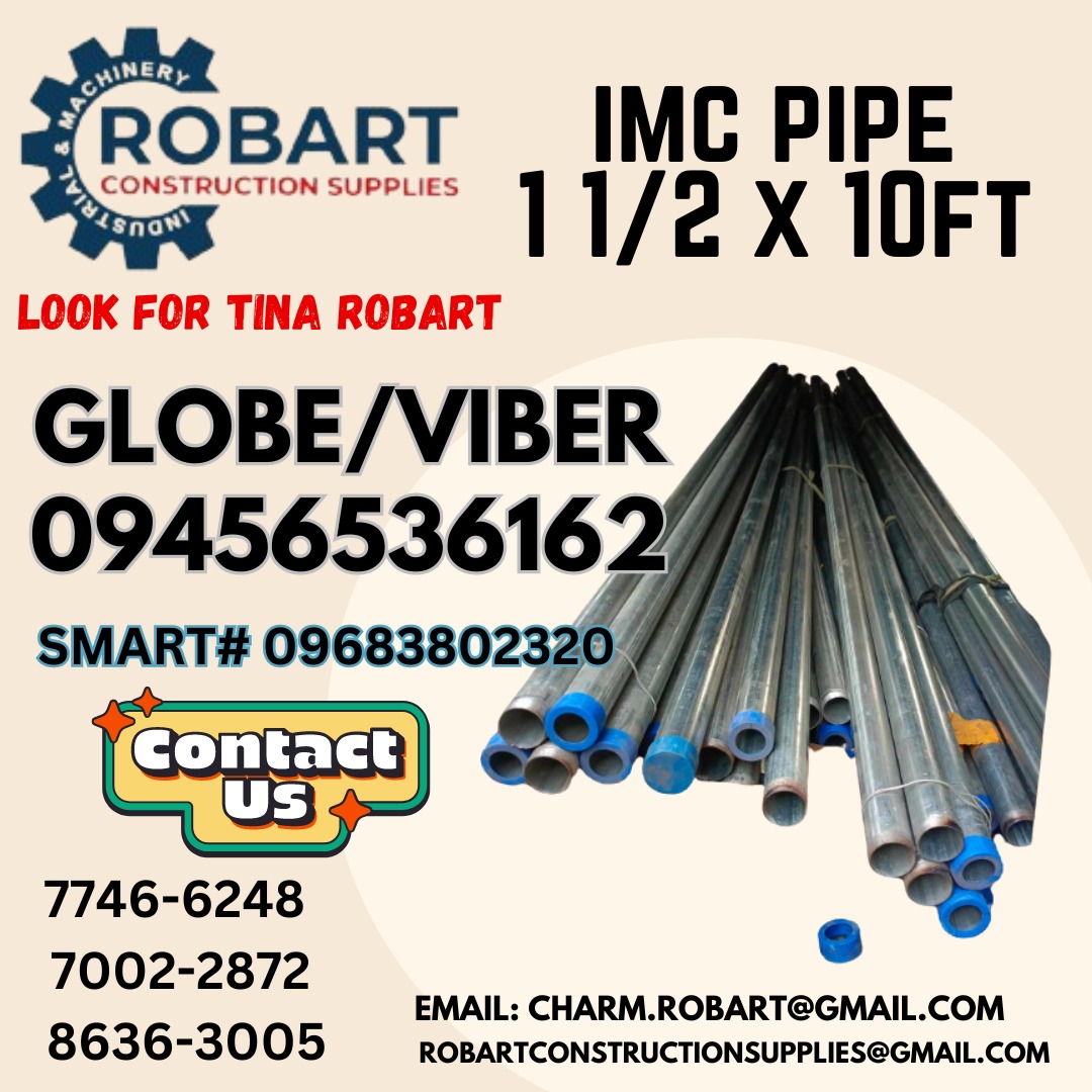 IMC Pipe 1 1/2'' x 10ft, Commercial & Industrial, Construction ...