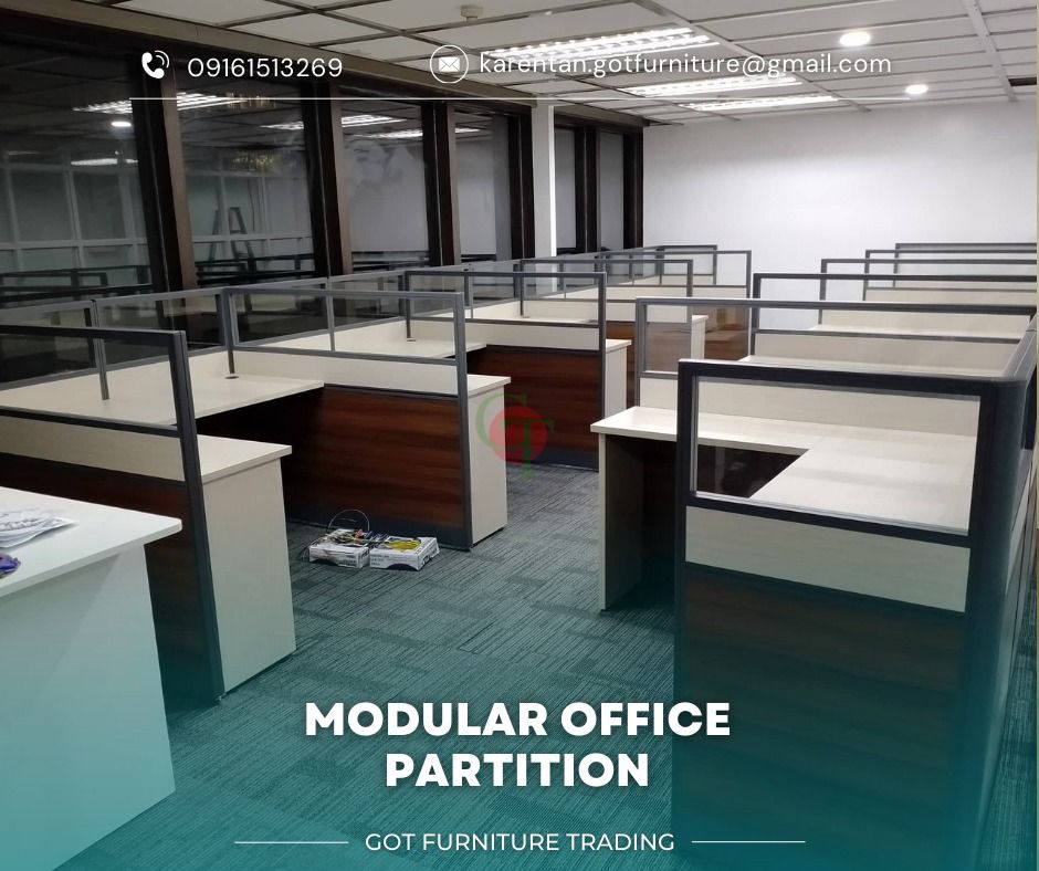 Laminated Office Partition | L-type Workstation | Customizable ...