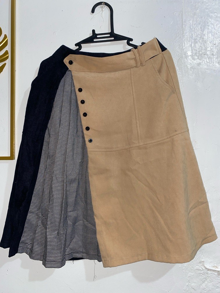 Long Skirt Triple Color, Women's Fashion, Bottoms, Skirts on Carousell