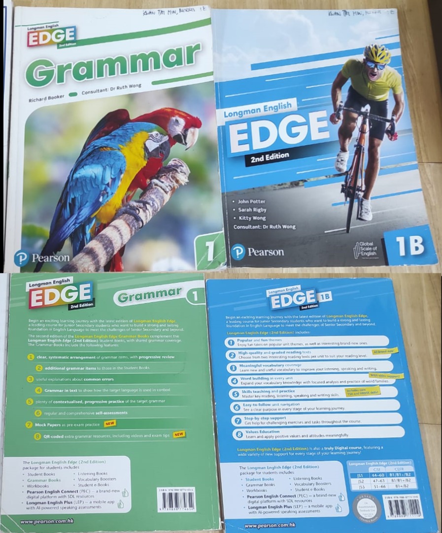 Longman English Edge 1 + Grammar Book 1, 興趣及遊戲, 書本 & 文具, 教科書 - Carousell