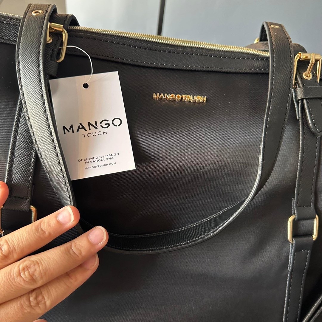 MANGO XL Nylon Tote Two Way Bag, Women's Fashion, Bags & Wallets, Tote ...