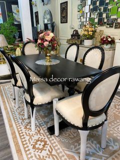 (Brand New) French Colonial 6-Seater Dining Table | Meja Makan 6-Tempat ...