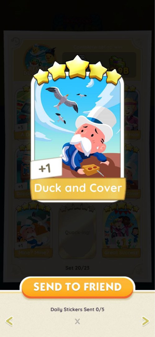 Monopoly Duck and cover, Hobbies & Toys, Toys & Games on Carousell
