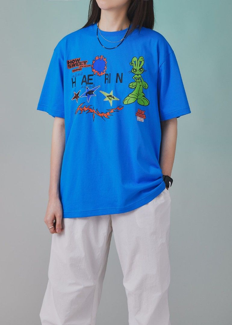 NewJeans Haerin How Sweet 短袖上衣, 她的時尚, 上衣, T恤在旋轉拍賣