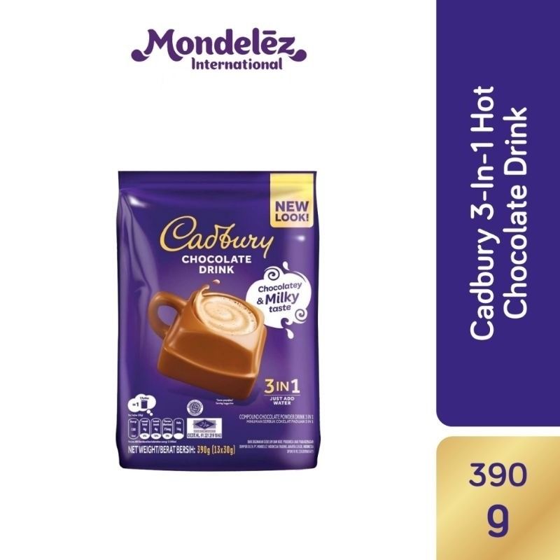 Original 3 in 1 Cadbury Chocolate Drink 390g Malt Coklat Minuman Hot ...