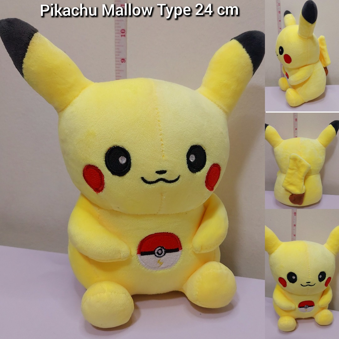 Pikachu Mallow 24 cm Soft Stuffed Toy, Hobbies & Toys, Toys & Games on ...