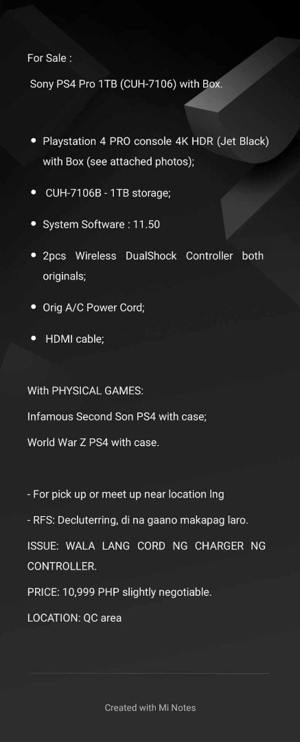 Playstation 4 Pro 1TB firmware version 11.50, Video Gaming, Video Games ...