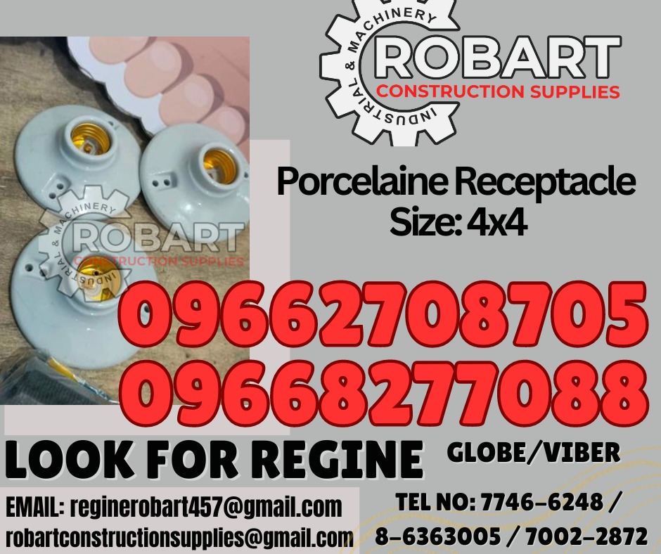 Porcelaine Receptacle Size: 4x4, Commercial & Industrial, Construction ...