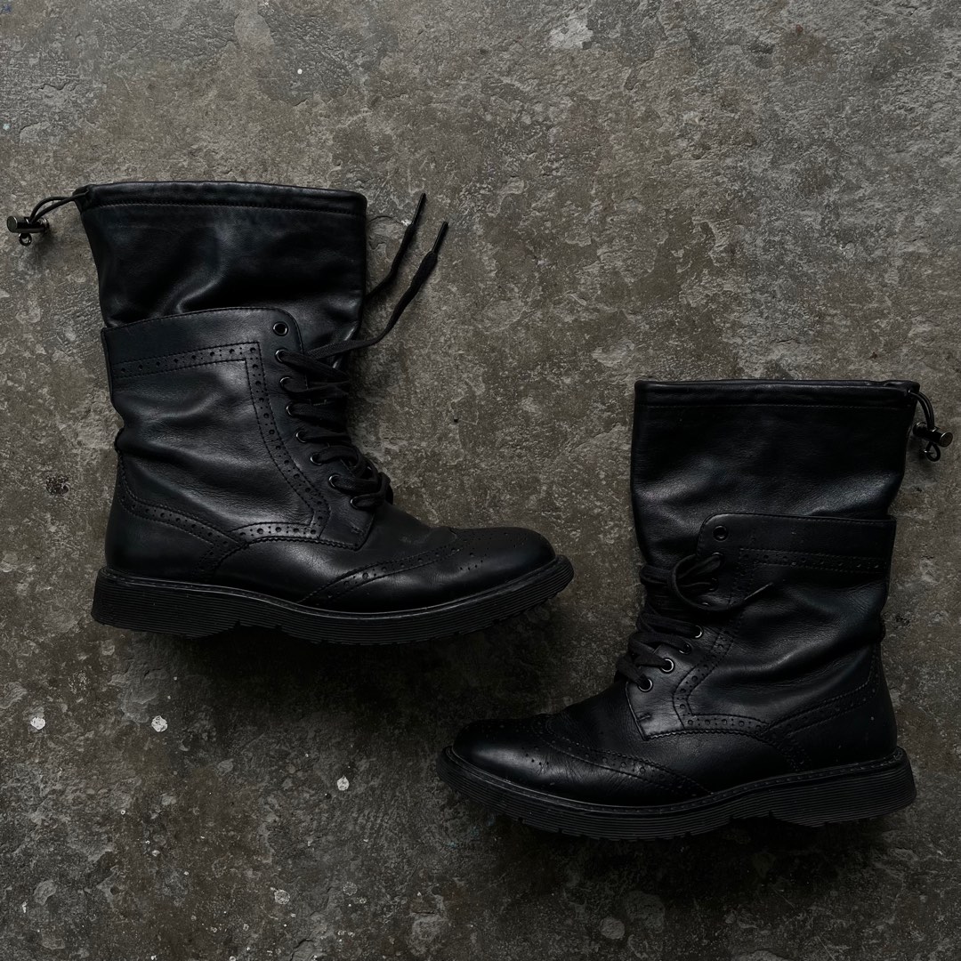 Prada 2TG 018 Wingtip Rubber Sole Combat Sock Boot w/Toggle, Women's ...