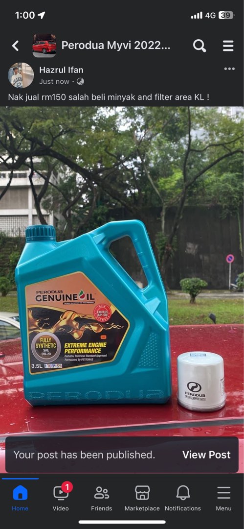 Produa Engine oil And Filter myvi g3, Auto Accessories on Carousell