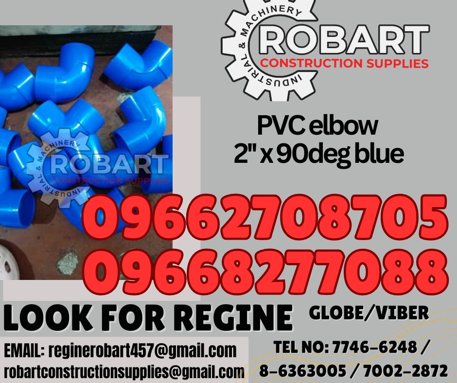 PVC elbow 2'' x 90deg blue, Commercial & Industrial, Construction Tools ...