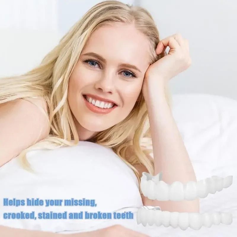 Sdatter Snap On Teeth Veneers Dentures For Men And Women Cover The ...