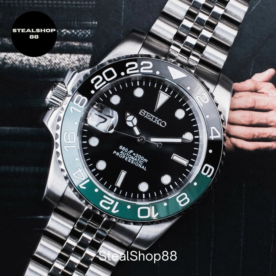 Seiko Mod Sprite Lefty NH35 Automatic Sapphire, Antik, Jam & Perhiasan ...