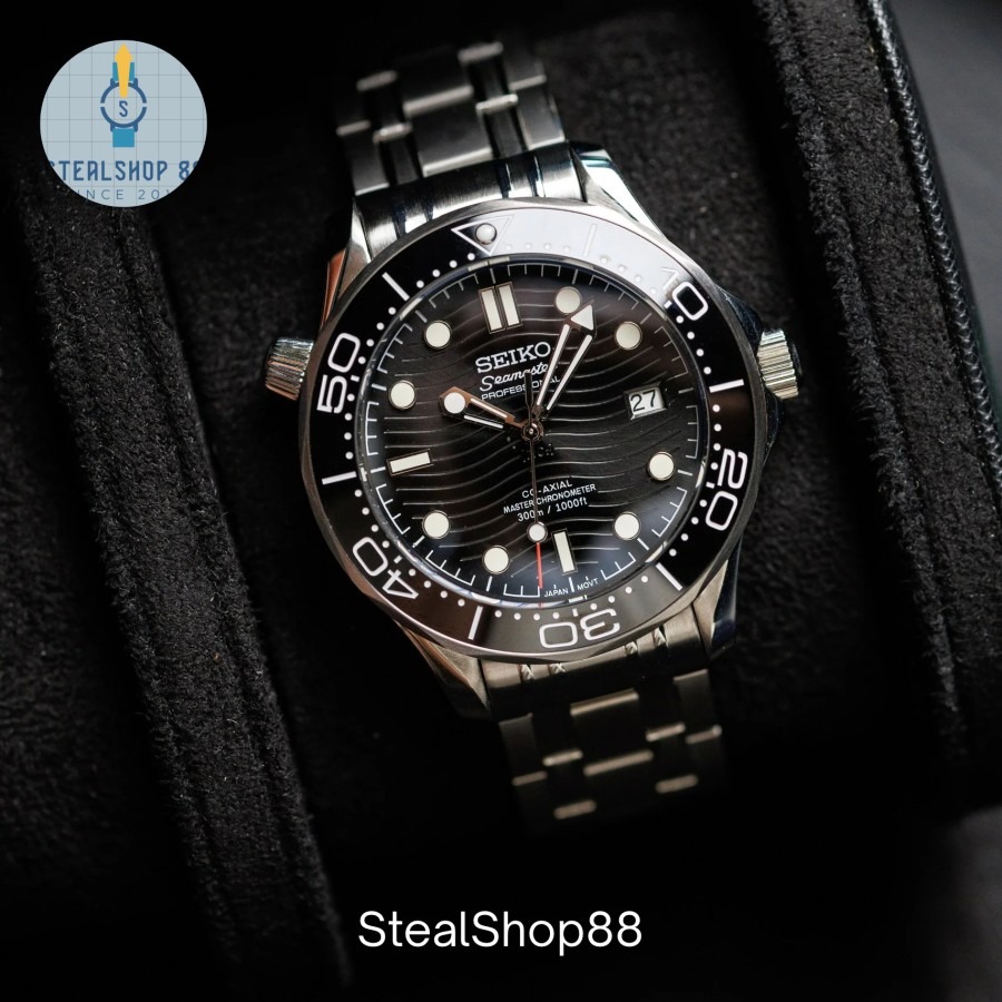 Seiko Seamaster Black Wavy NH35 Mr Joe Custom, Barang Mewah, Jam Tangan ...