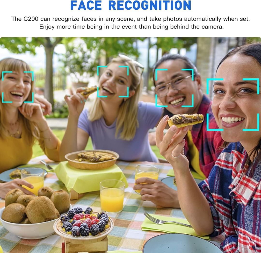 SJCAM C200 1.28”IPS Screen Mini Thumb Action Camera 4K 60FPS 6MP 2.4GHz ...