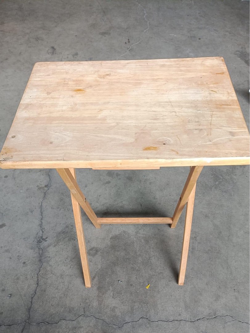 SOLID WOOD FOLDING TABLE, Furniture & Home Living, Furniture, Tables ...