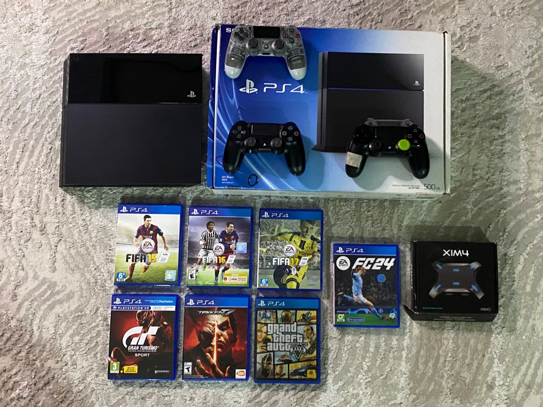 SONY PS4 500GB + FC24 CD, Video Gaming, Video Game Consoles ...