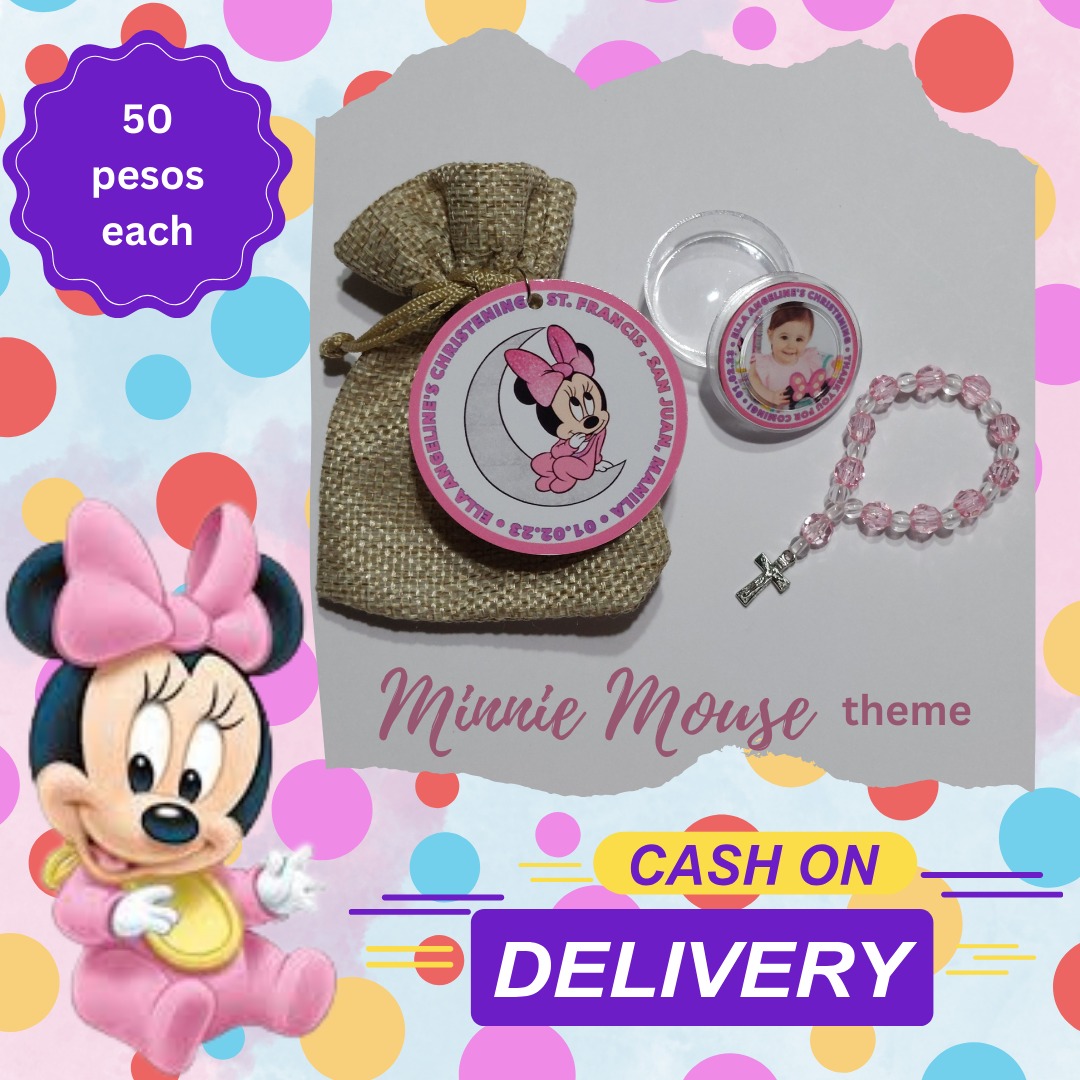 Souvenirs giveaways for baby girl baptism christening birthday rosary ...
