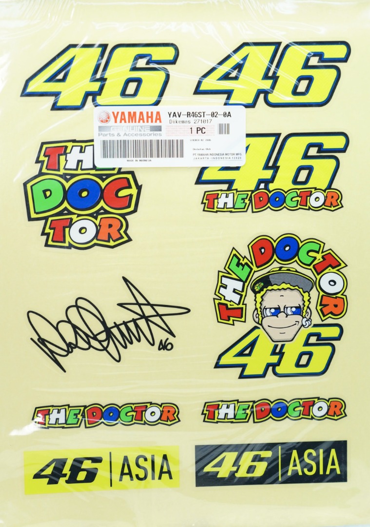 Sticker 02 VR46 Original Yamaha Asia Valentino Rossi Sgv Rider, Auto ...