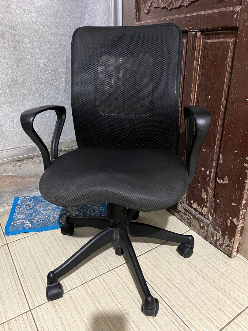 Study/Office Chair Black, Furniture & Home Living, Office Furniture ...