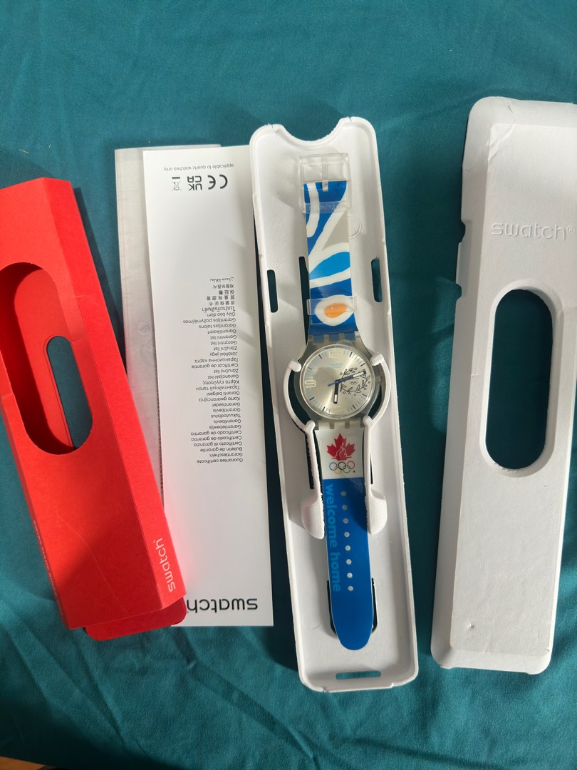 Swatch SUDK106 Athens 2004 Olympic NOC Team Canada Watch 2004, Men's ...