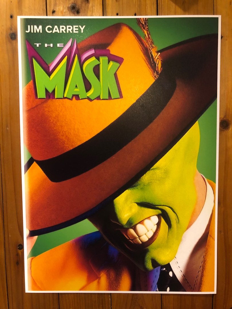 The Mask Retro Vintage Classic Movie Cartoon Poster, Hobbies & Toys ...