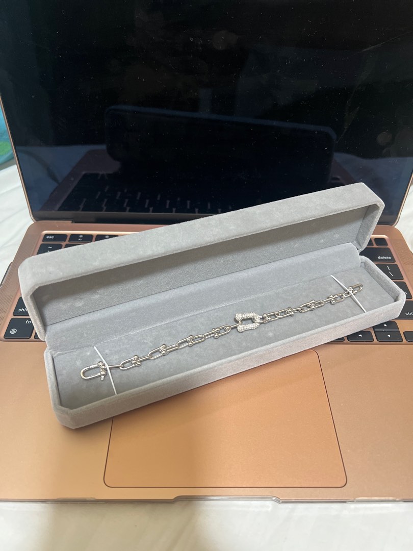 Tiffany & Co. hardware bracelet real White Gold hardware with Diamonds ...