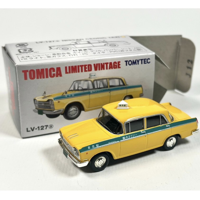 Tomytec/(古典車)LV-127a 1964年式東京站構內的士 NISSAN Cedric 日本的士 1/64。Tomica Limited Vintage, 興趣及遊戲, 玩具 ...