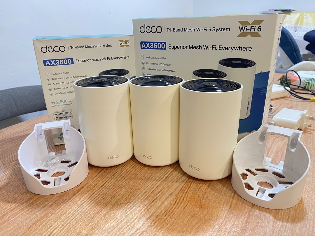 TP-LINK Deco X68 AX3600 Tri Band Gigabit OFDMA MU-MIMO WiFi 6 AI-Driven ...