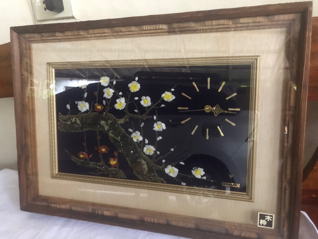 Vintage Citizen Wall Hanging Clock with Natural Stone Artwork (Working ...