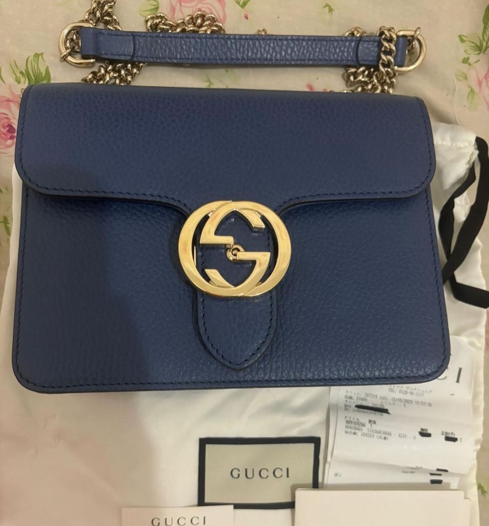Vvgc! Gucci interlocking chain crossbody 2023 with receipt, db, booklet ...