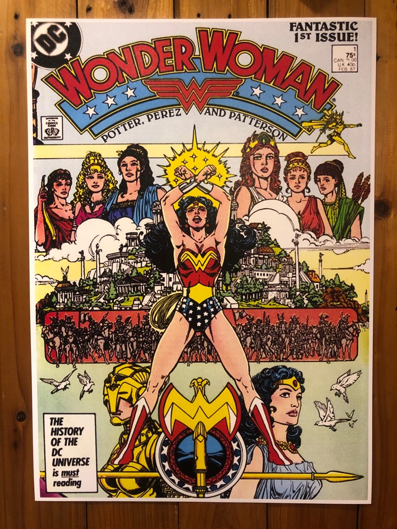 Wonder Woman Retro Vintage Classic Cartoon Poster #2, Hobbies & Toys ...