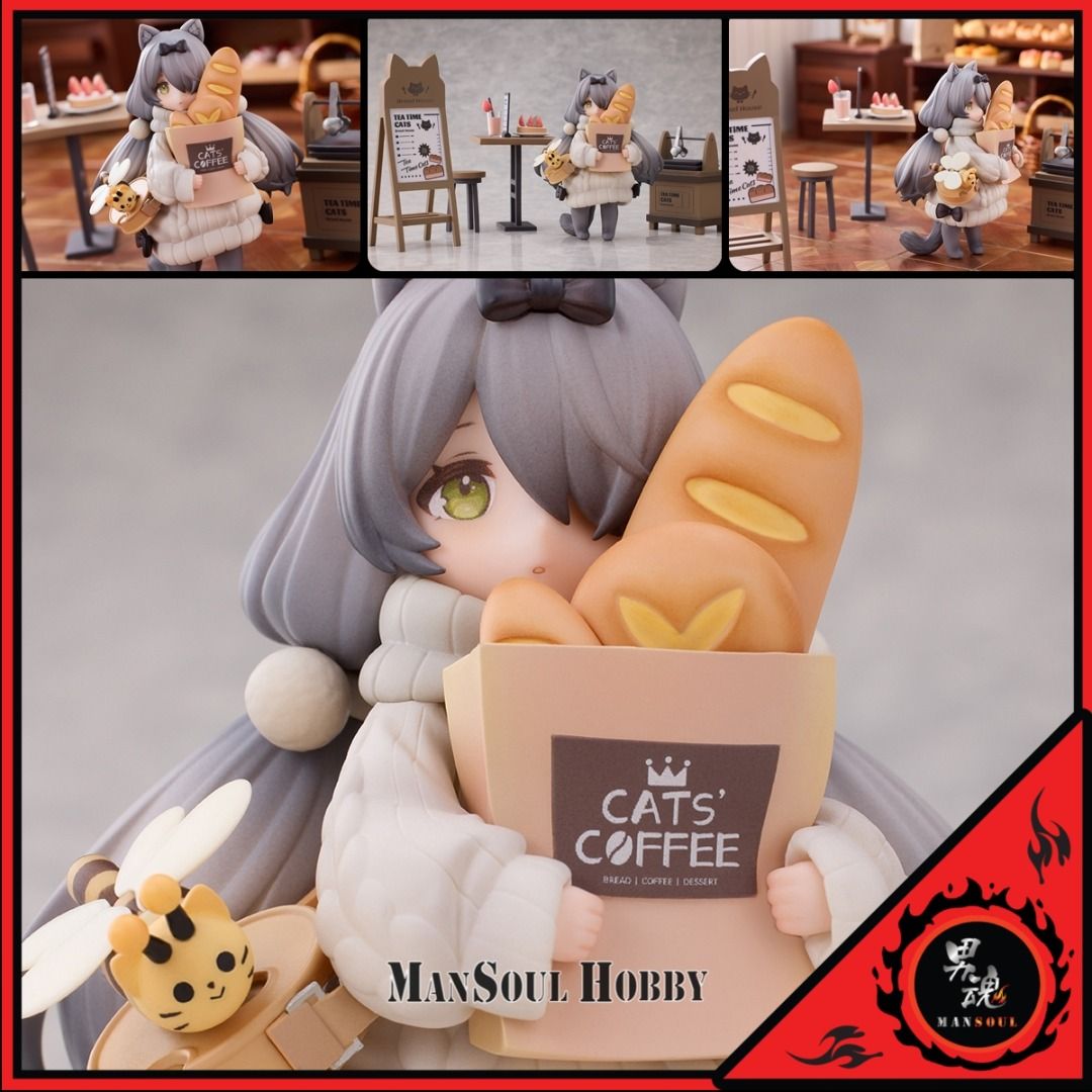 [日版 更保值] 麵包店 顧客喵 RIBOSE DLC SERIES TEA TIME CATS SCENE CAT TOWN BAKERY CUSTOMER Figure, 興趣及遊戲 ...