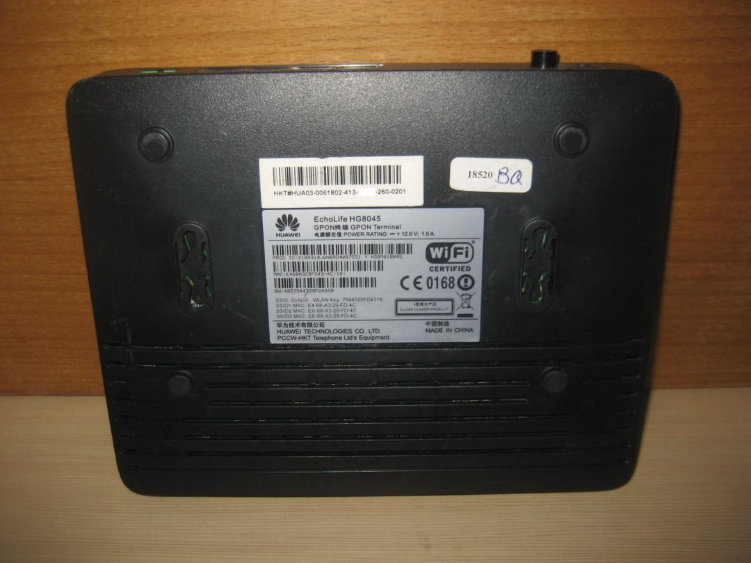 🌟🌟🌟💯%原裝 HUAWEI 華為 EchoLife HG8045 光纖數據機｜WiFi Router 連 【原裝】火牛 💥 適合還機｜HKT ...
