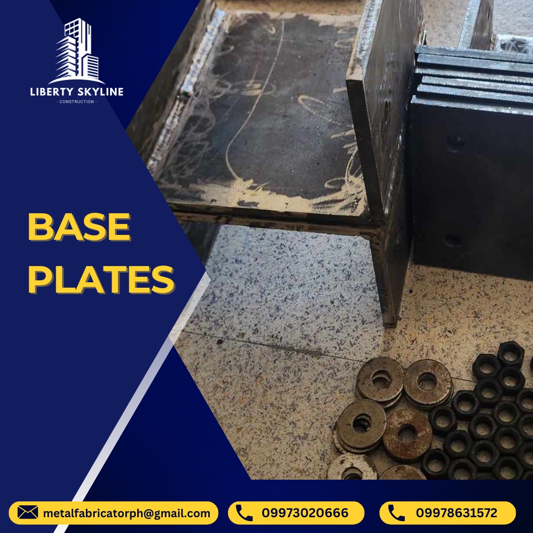 A36 Base Plate 25mm | Anchor Bolt | 12mm | Gusset Plate | 10mm | 8mm ...