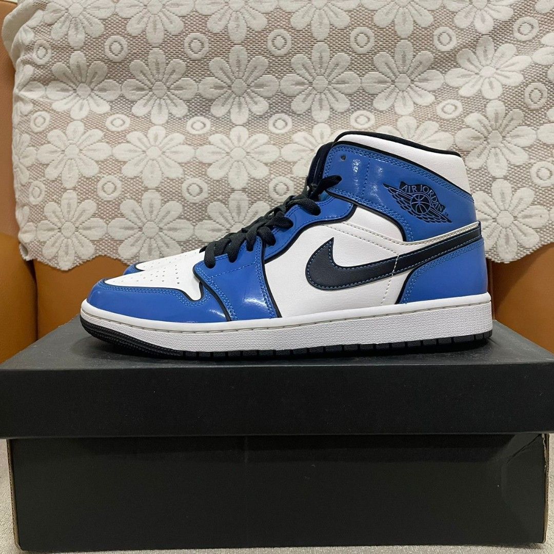 Air jordan 1 mid signal blue, Men's Fashion, Footwear, Sneakers on ...