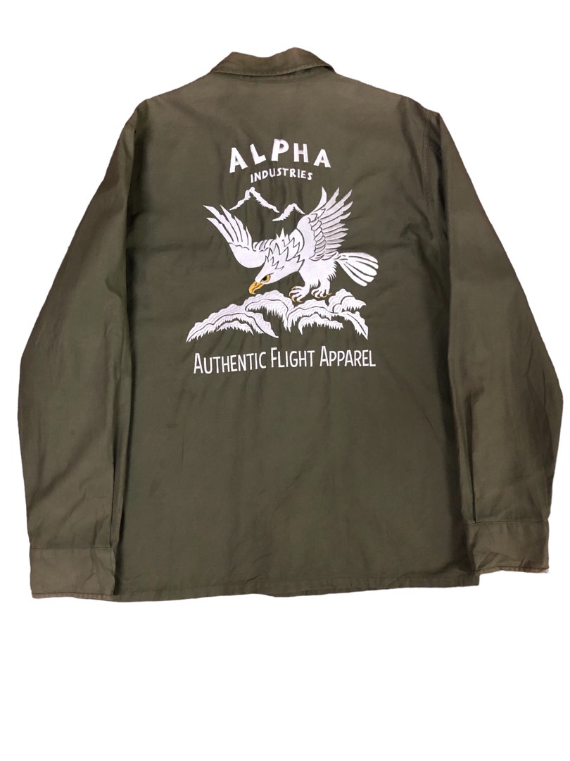 Alpha industries Button Ups uniform, Men's Fashion, Activewear on Carousell